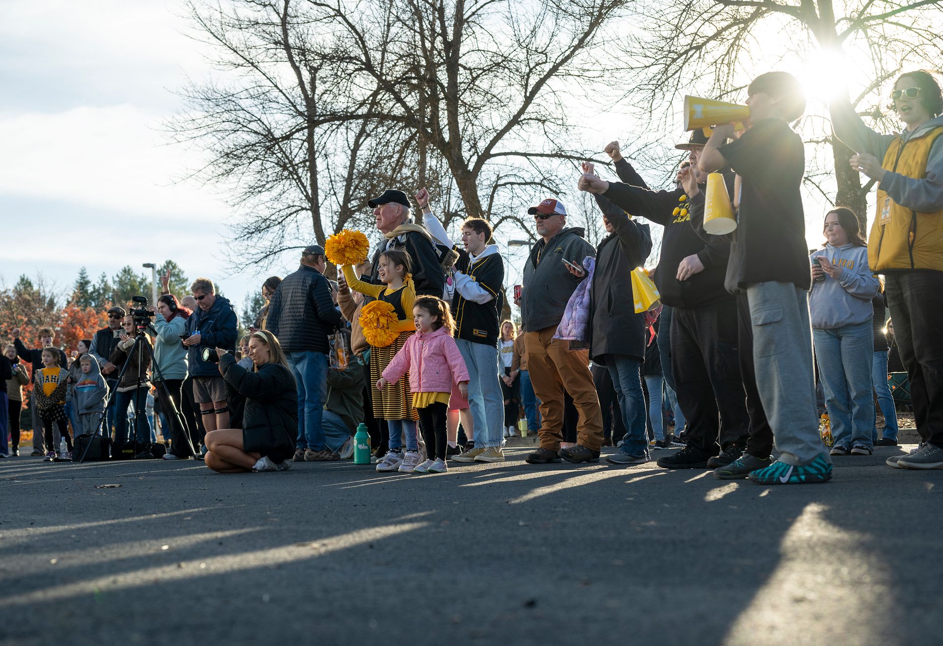 Joe Vandal statue unveiled in front of Kibbie Dome