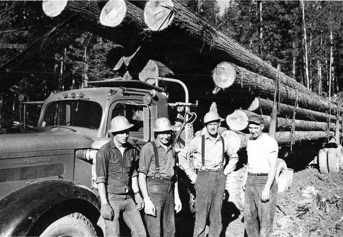 Blast from the Past / 1964: Loggers ready with a load of cedar