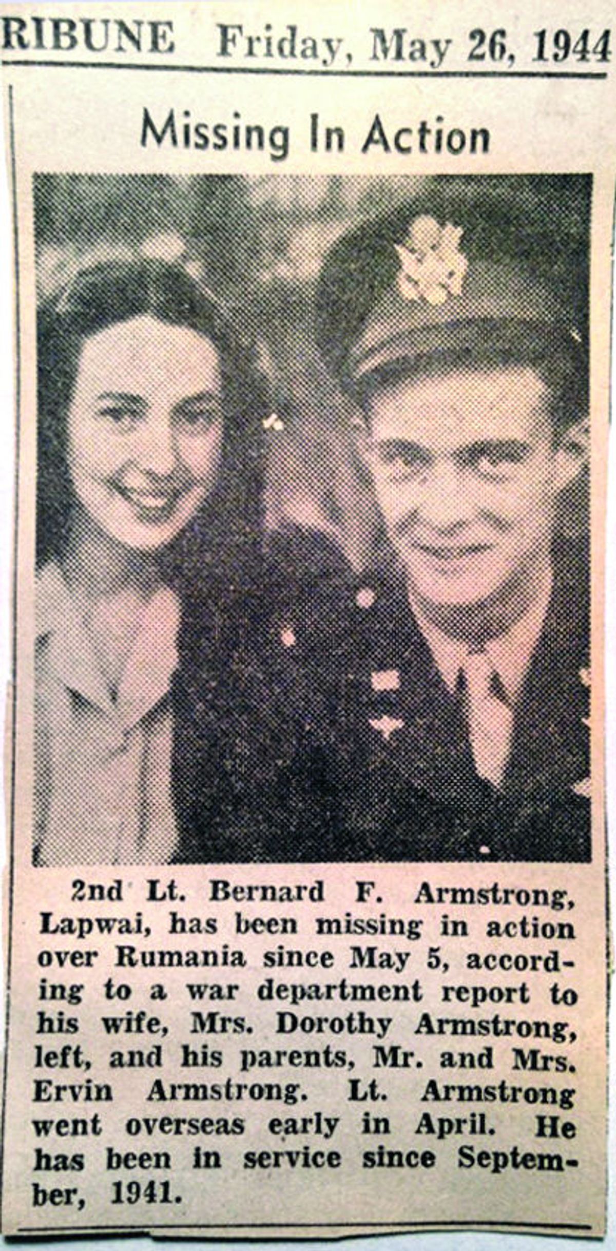 'Dearest Dotty': Man searches seeks home for lost WWII love letters