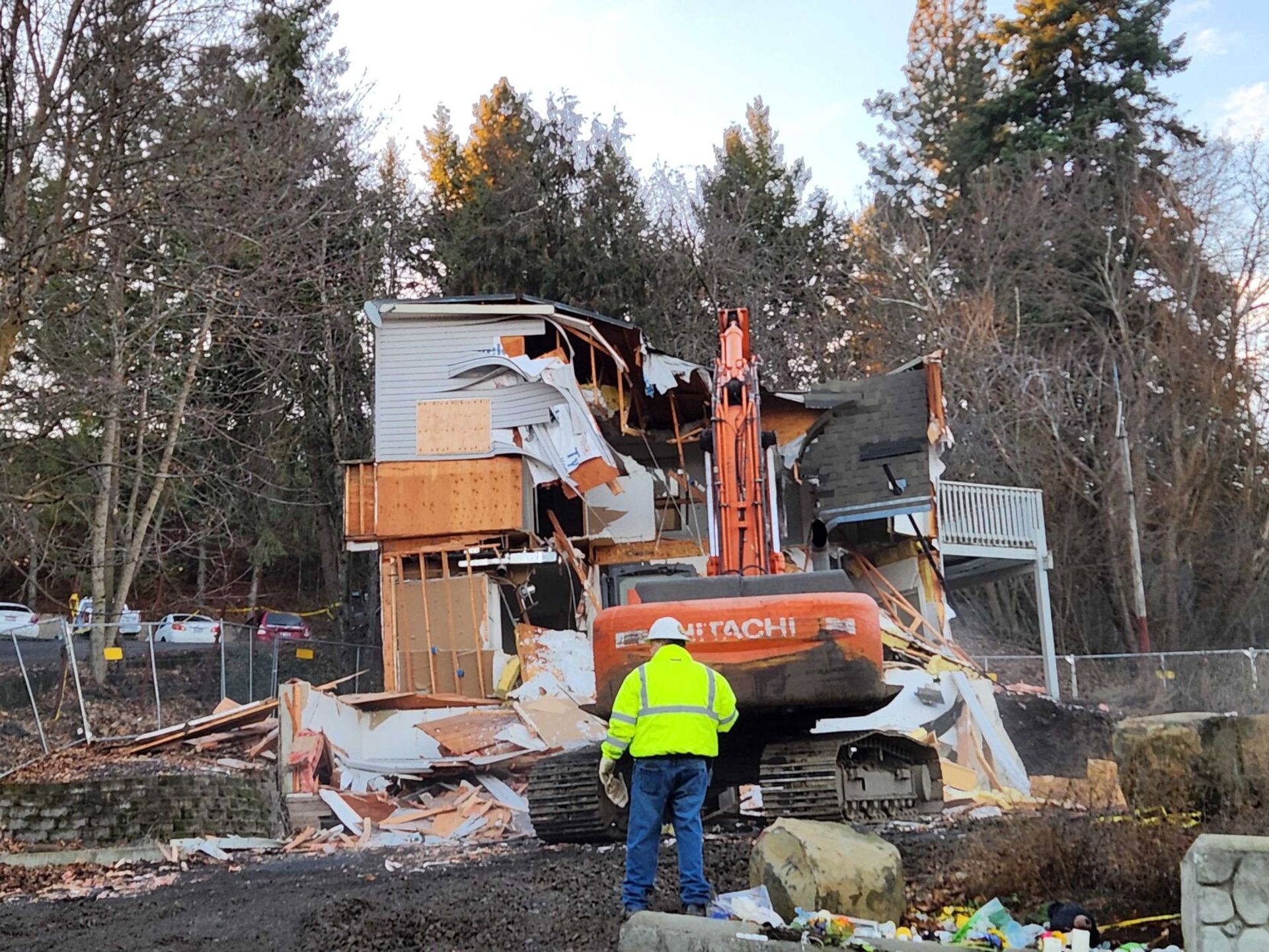 UPDATE AT 12:12 P.M.: Demolition of King Road house completed; at leas...