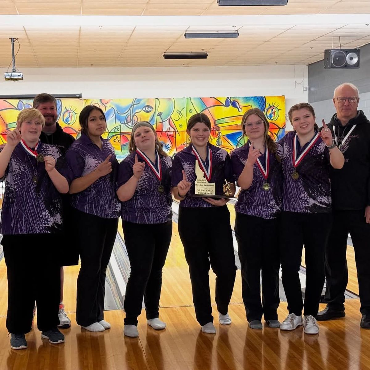 PHOTO: Lewiston claims girls state bowling championship