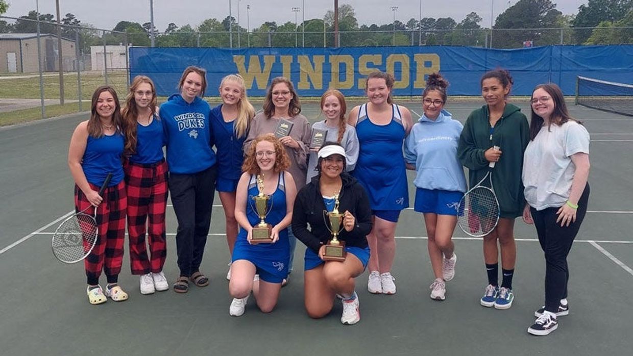 Lady Dukes win Tri-Rivers crowns in tennis