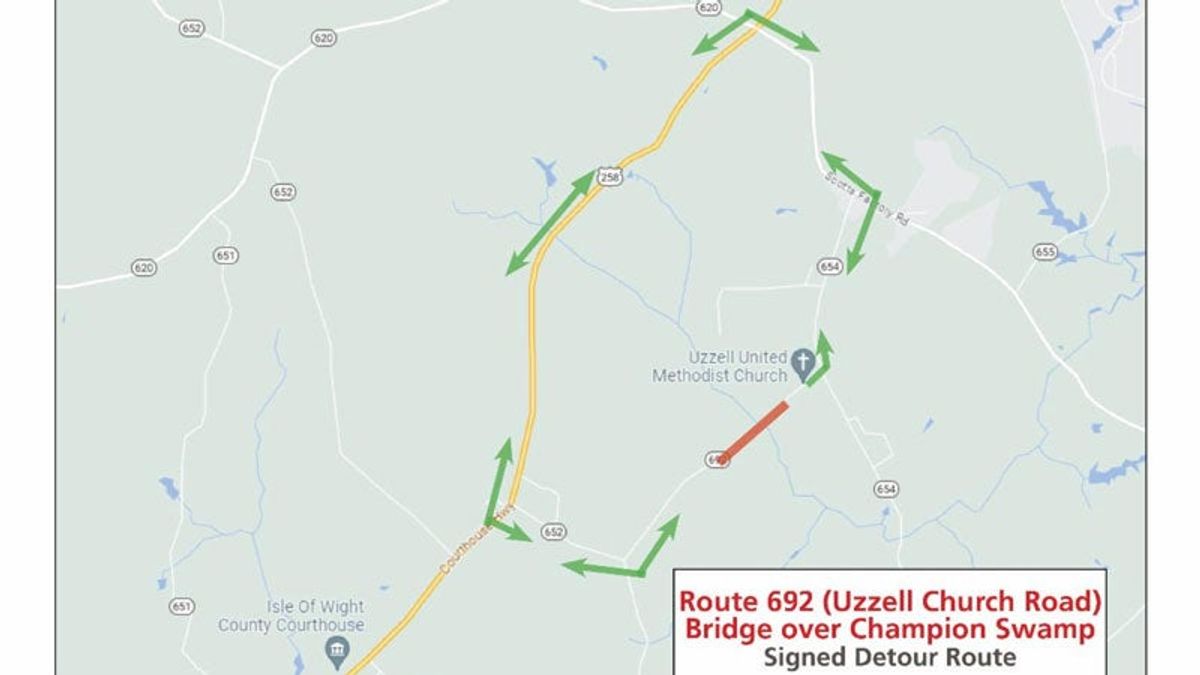 Uzzell Church Road to close for bridge work starting July 24