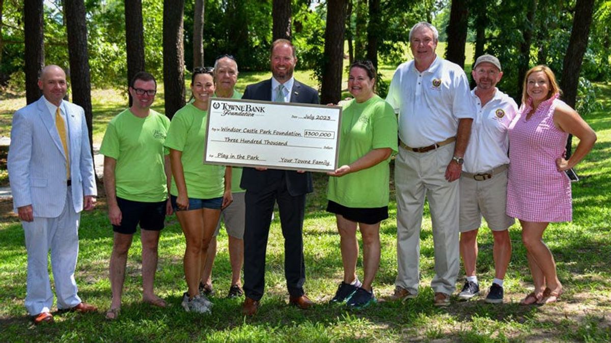 TowneBank donates $300K to Windsor Castle Park