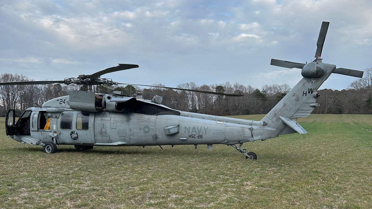 Navy helicopter makes ‘precautionary’ landing near Smithfield