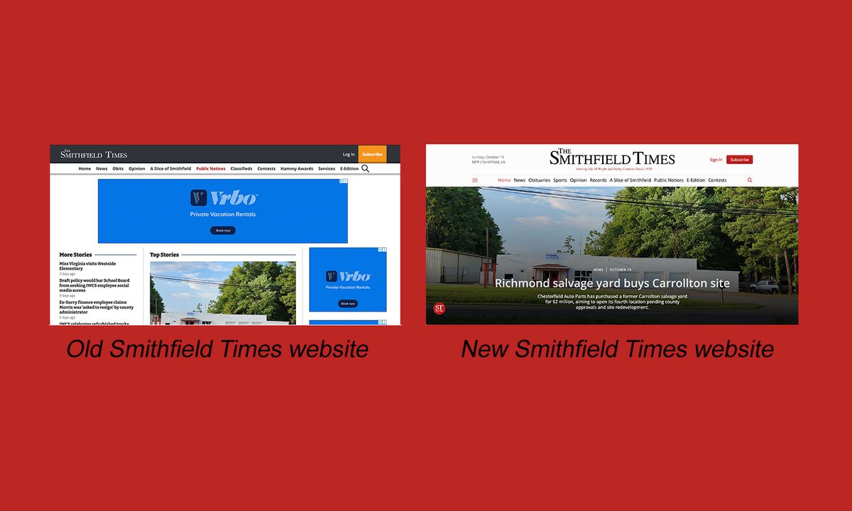 Welcome to The Smithfield Times's new website