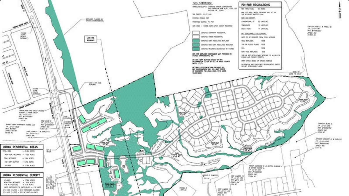 "Gwaltney Farms" development would add 317 homes across from...