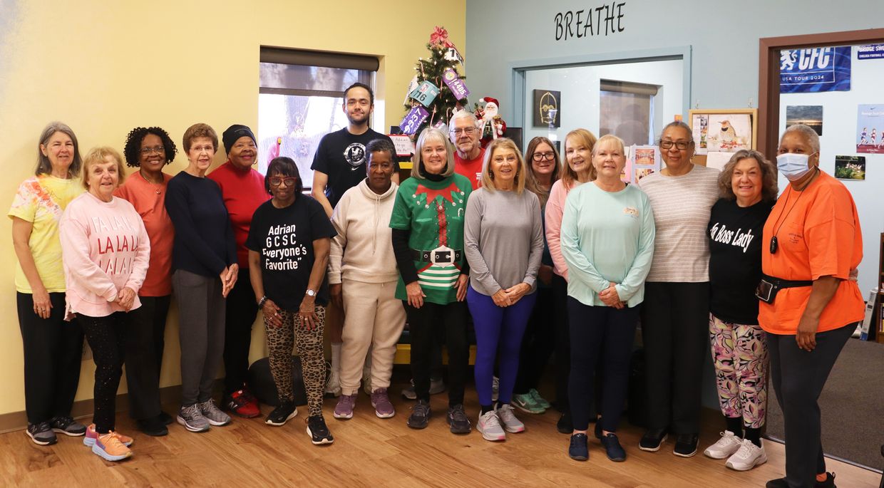 Granville County Senior Center aerobics class uses Christmas Tree to c...