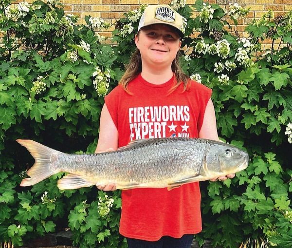 Young Grovespring angler catches record redhorse