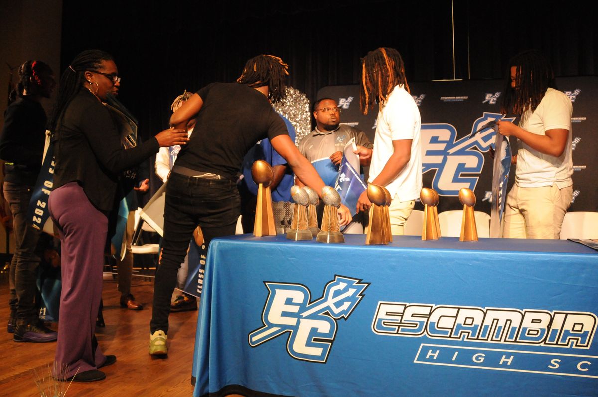 ECHS honors cheerleaders, football players during awards program March...