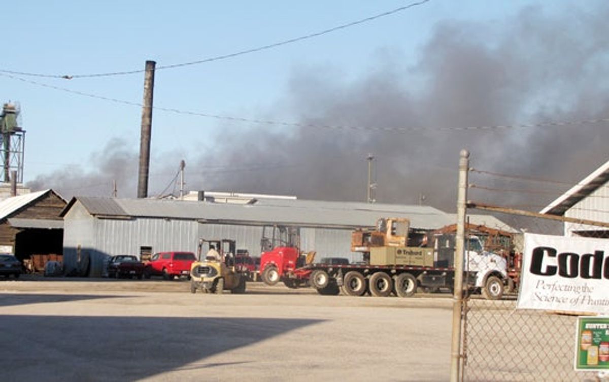 Fire at Swift Lumber