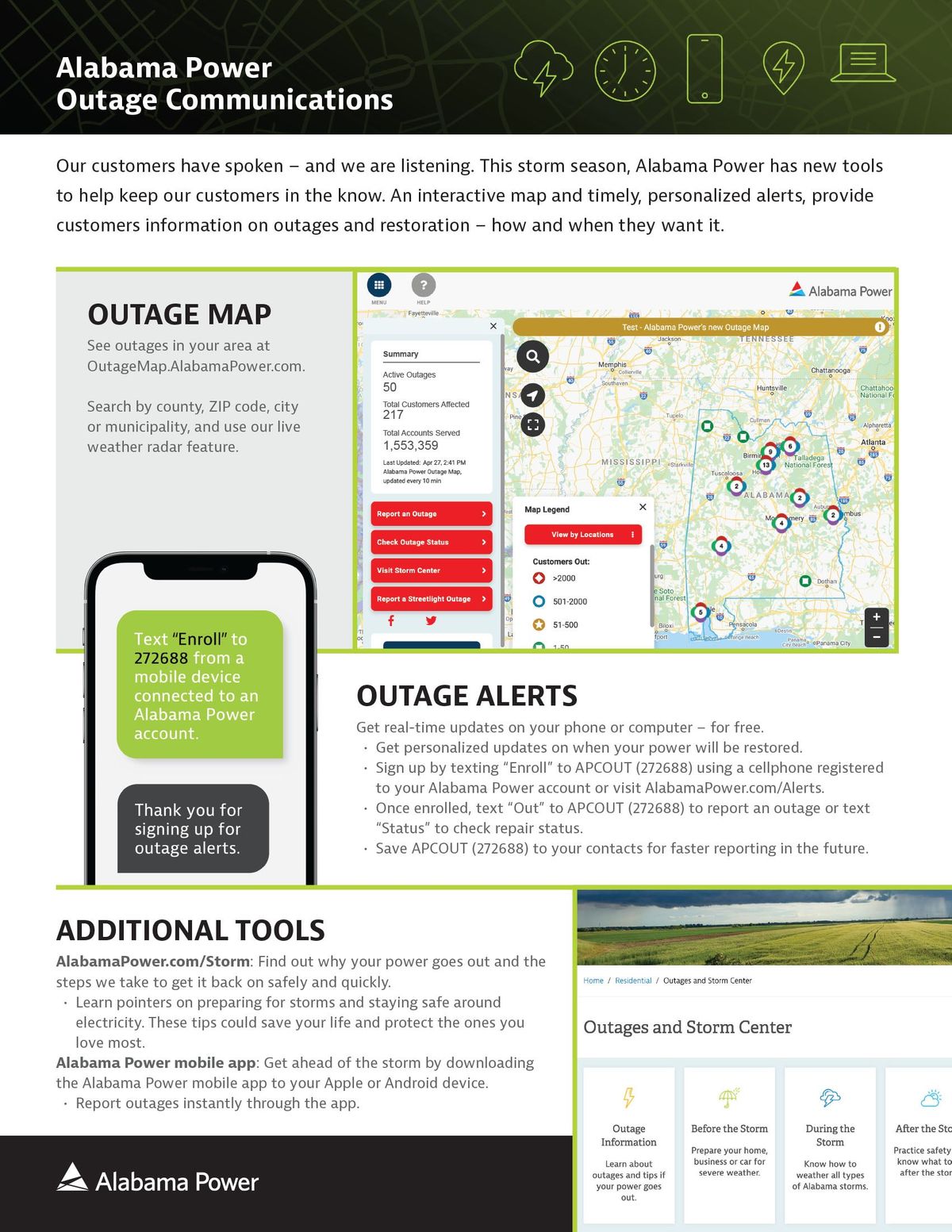 Alabama Power offering interactive outage app