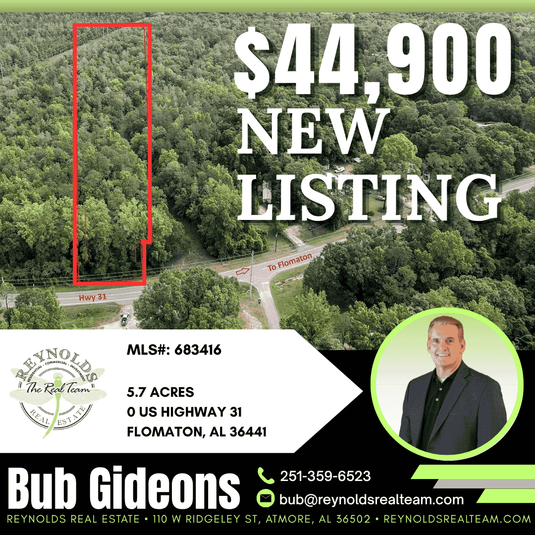 New Listing for Land : 0 US HWY 31, Flomaton, AL