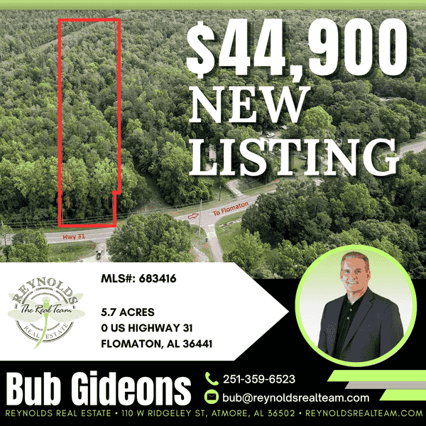 New Listing for Land : 0 US HWY 31, Flomaton, AL