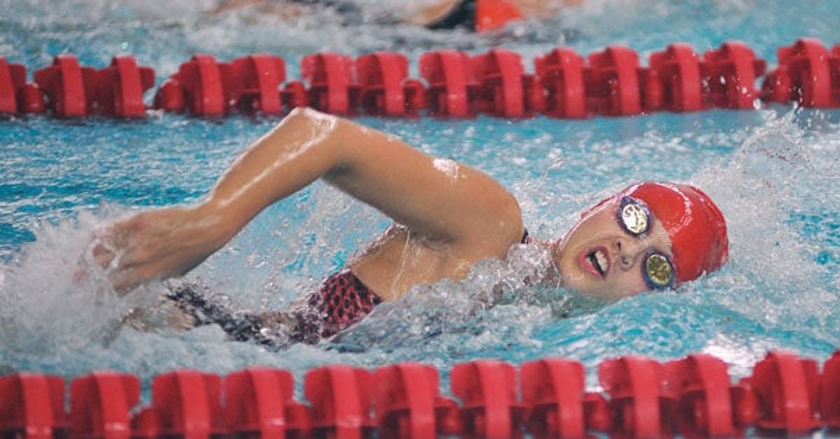 Packer swim team gets first win