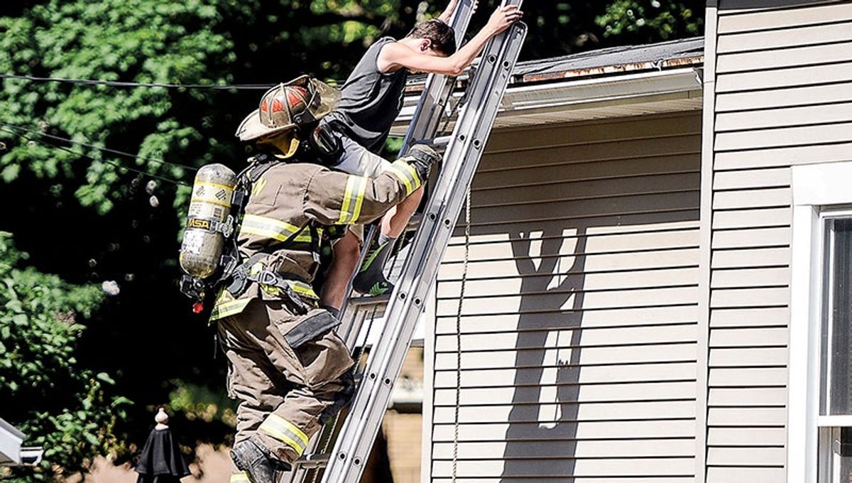 Helmet on stove cause of Tuesday blaze