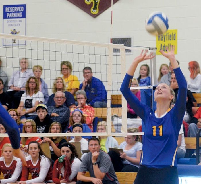 Hayfield volleyball team opens season with sweep over Packers