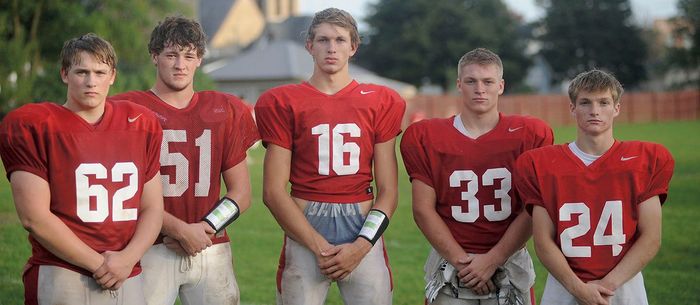 Cardinals paint the town red: LeRoy-Ostrander football team is off to ...