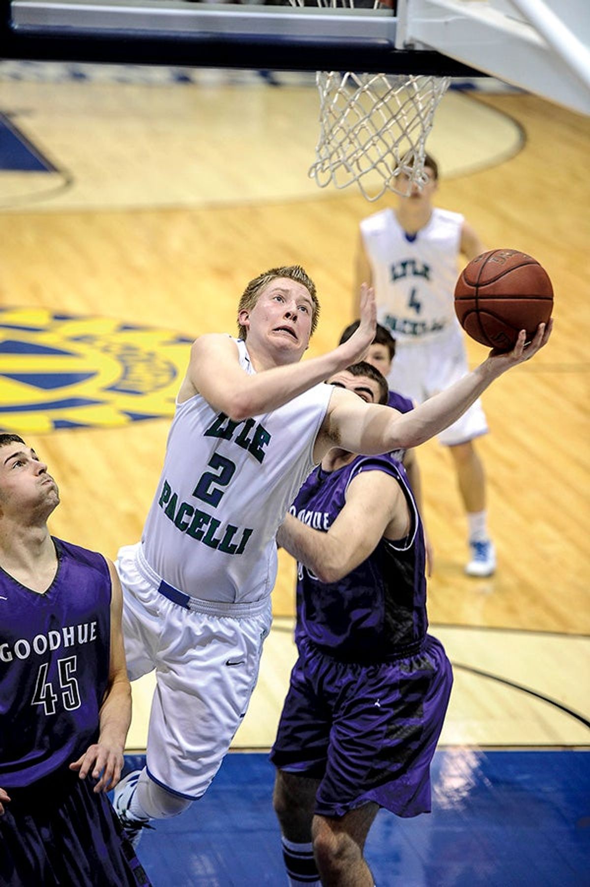 Goodhue knocks off Lyle-Pacelli boys basketball team
