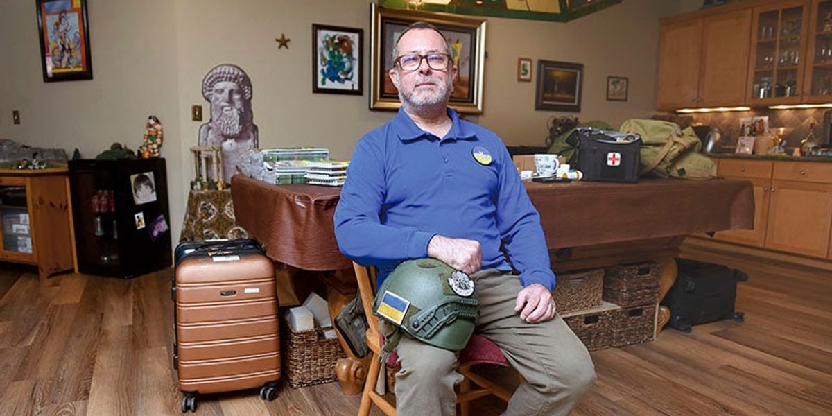 Boots on the Ground: Doing what he can, Michael Varhola walks into war...