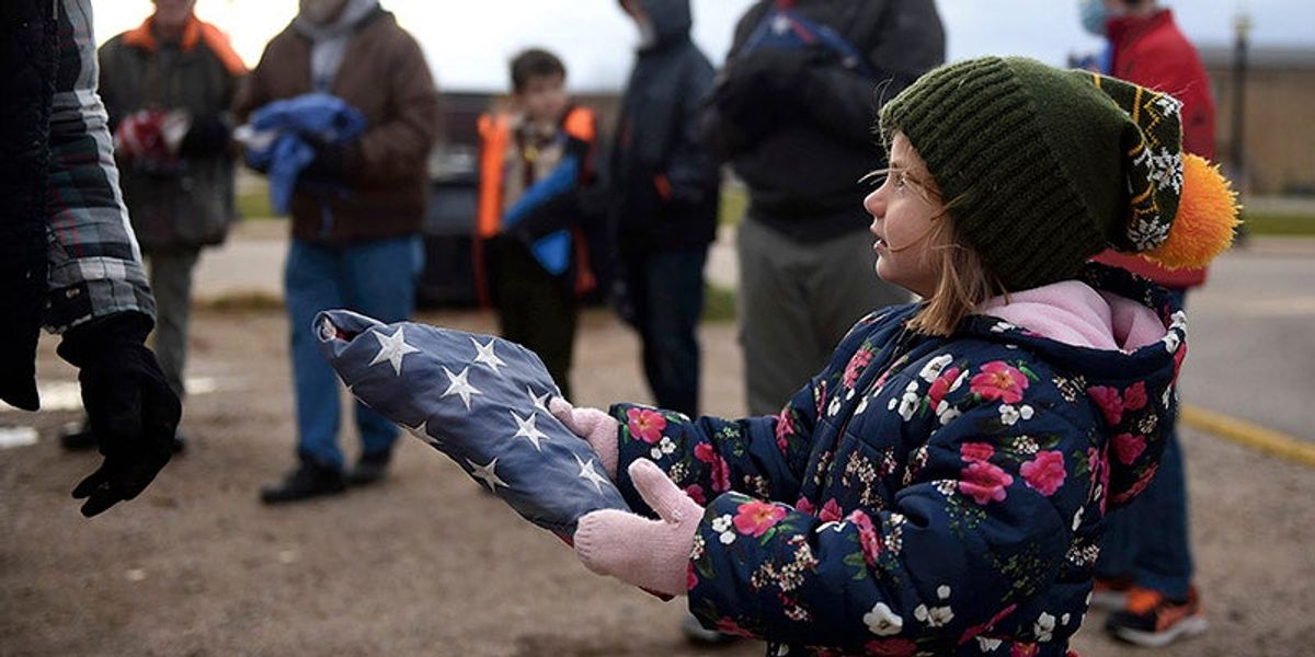 Photos: Retirement of flags