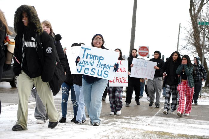 PHOTOS: Students march in protest of ICE in Minnesota
