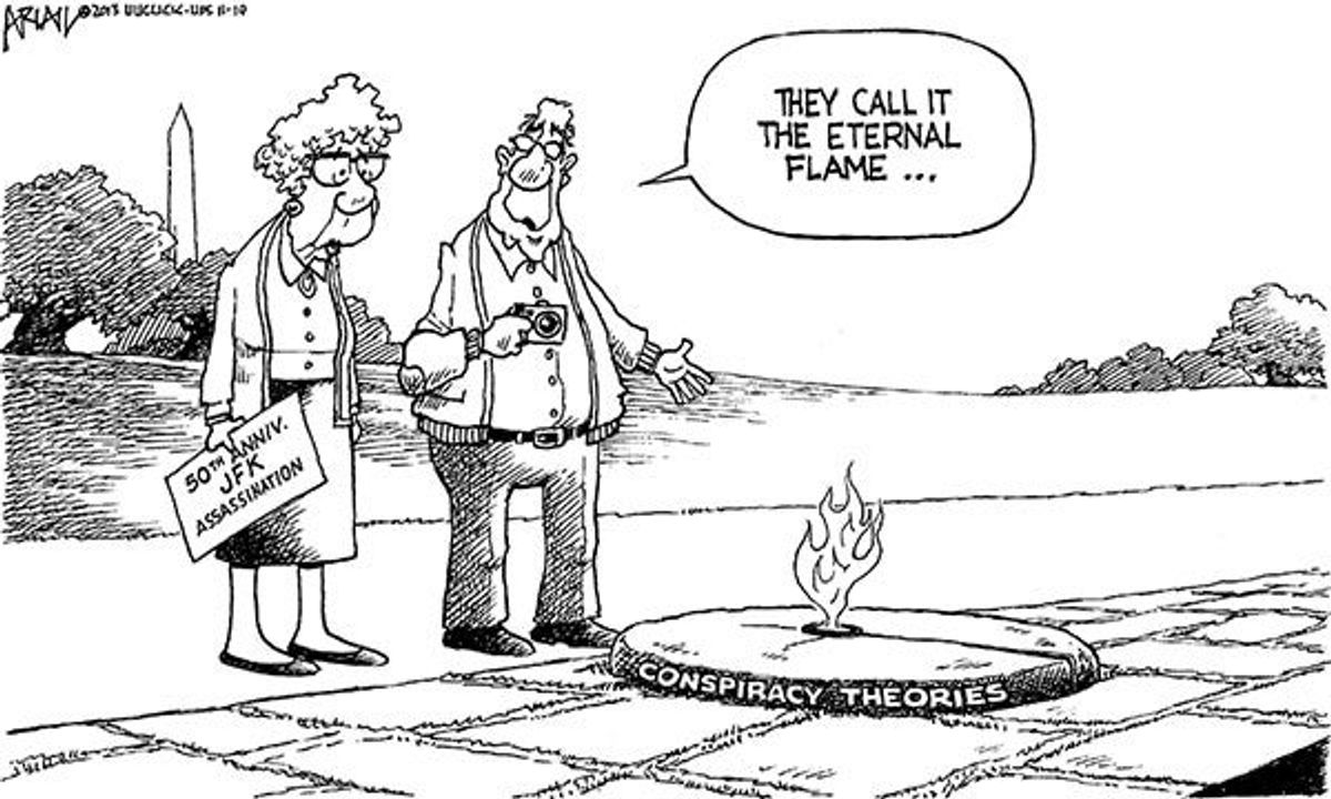 Editorial Cartoon: Conspiracy Theories