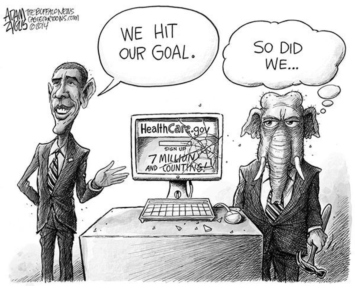 Editorial Cartoon: We hit our goal