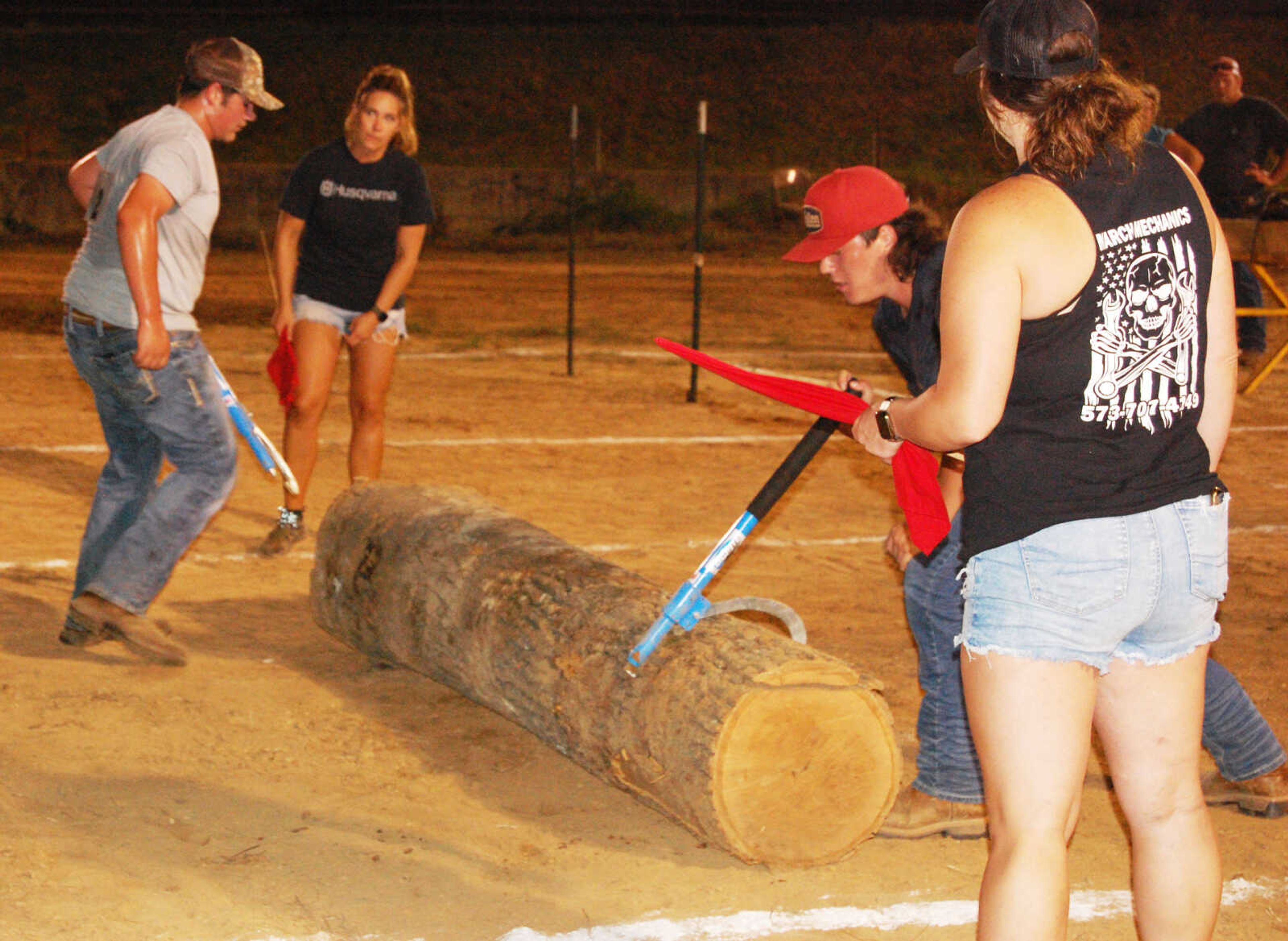 Loggers Relay Competition During Ripley County Fair