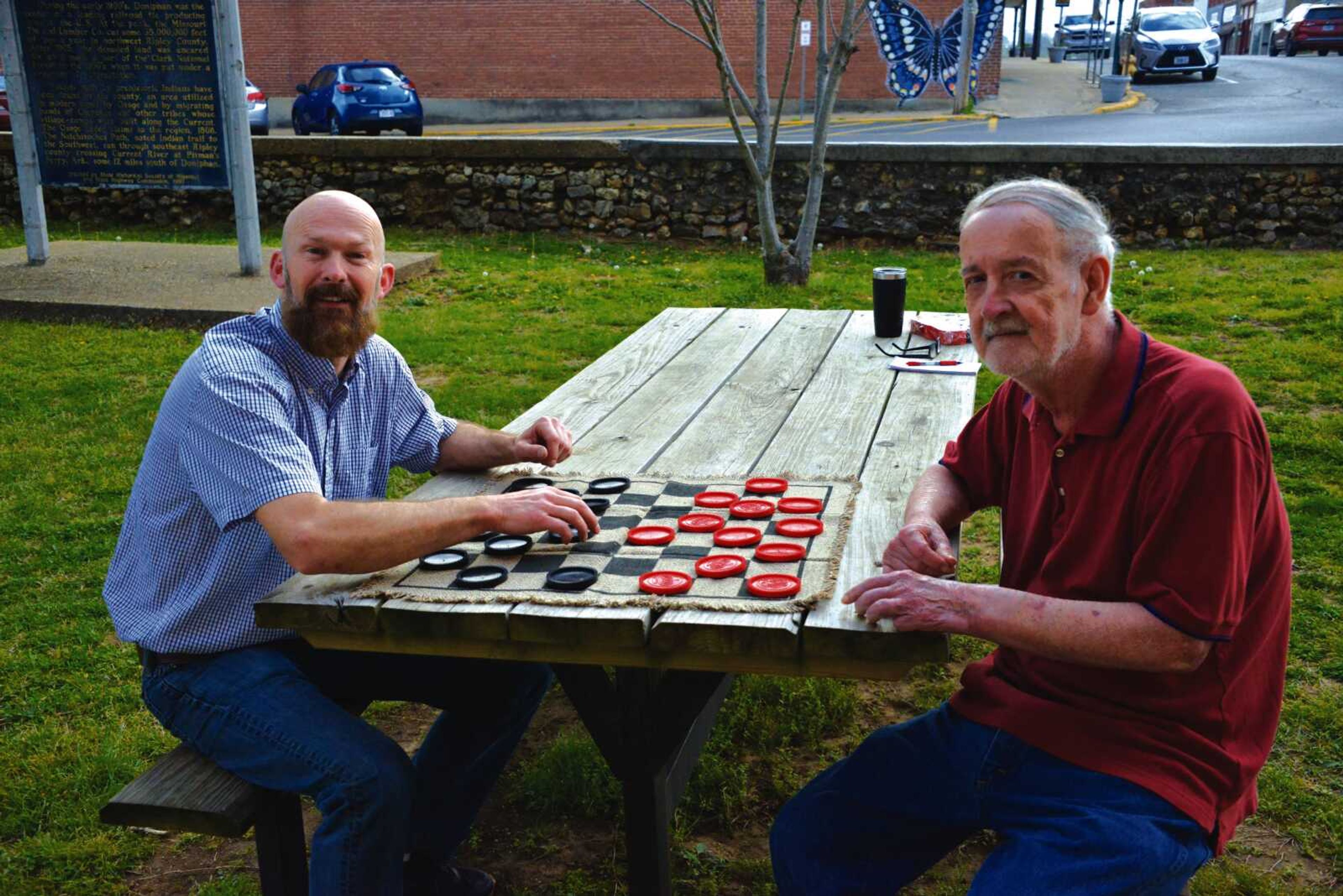 Let The Games Begin: Checkerboards Set Up At Courthouse For Community ...