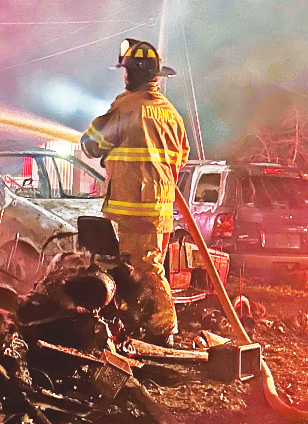 Advance firefighters assist Bell City department with New Year's Day s...