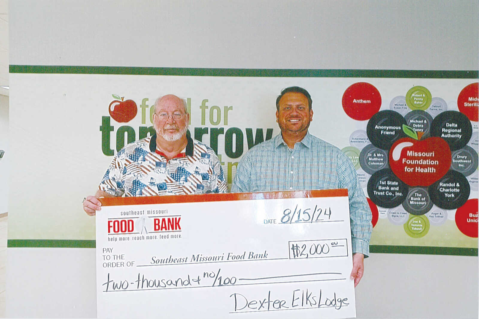 Dexter Elks donate to Stoddard community 8/28/24