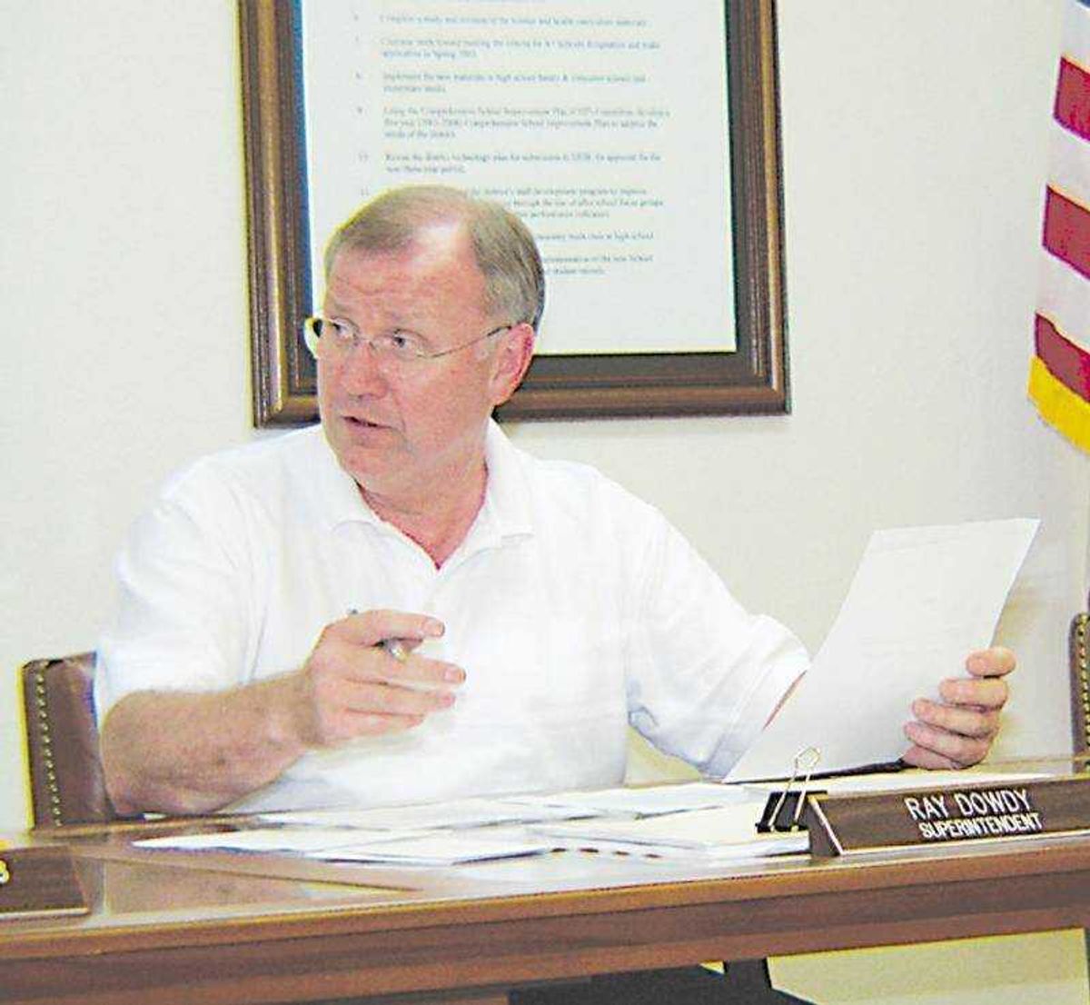 Ray Dowdy: Former superintendent receives honor