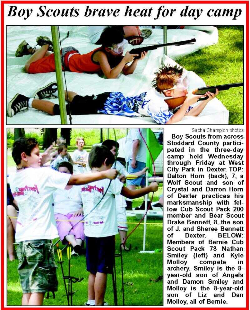 Boy Scouts brave heat for day camp