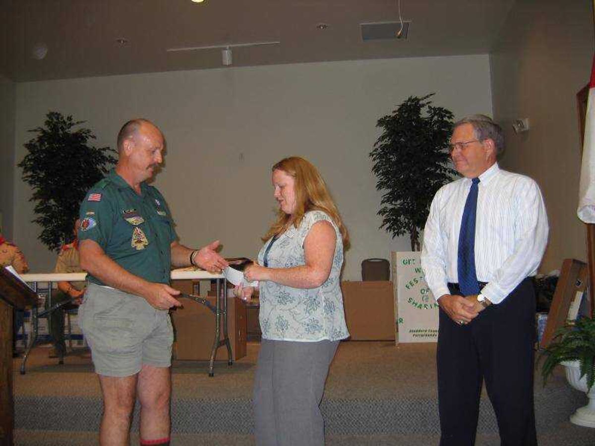 Troop 200 donation to Red Cross
