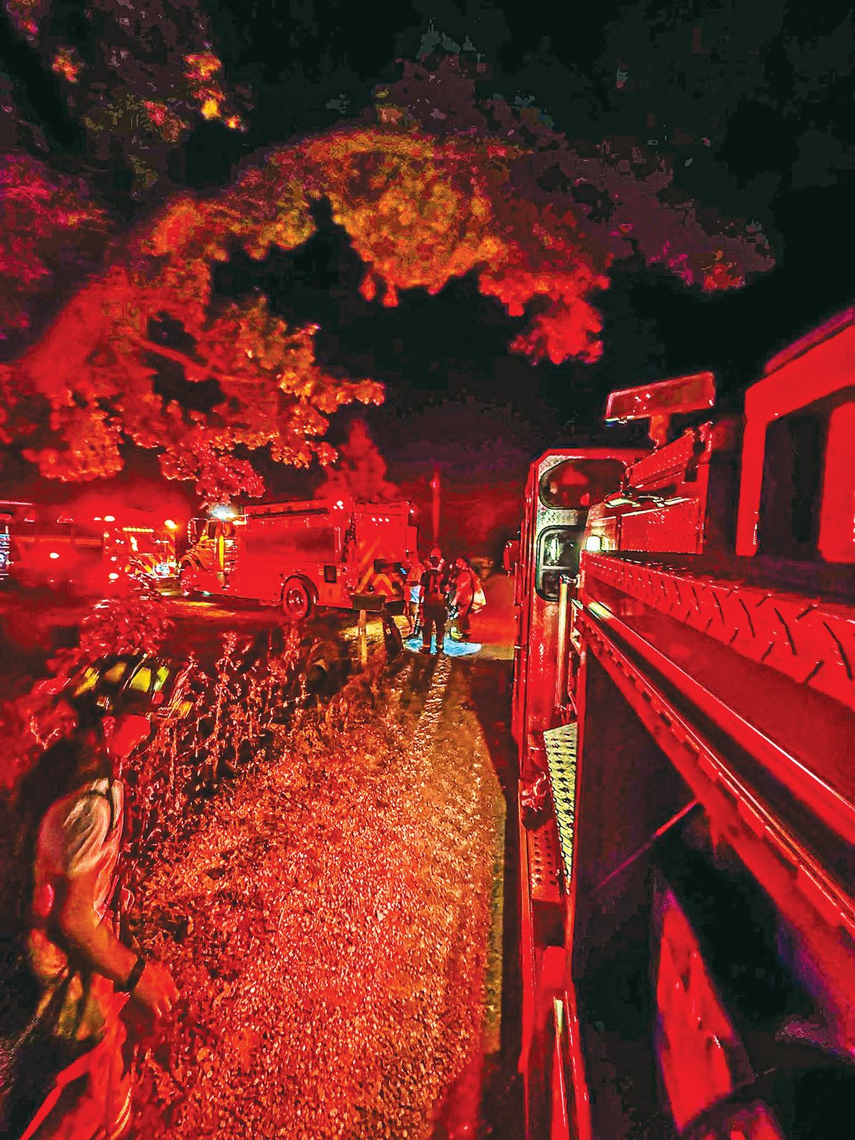Advance Fire Department quickly controls house fire with hel...
