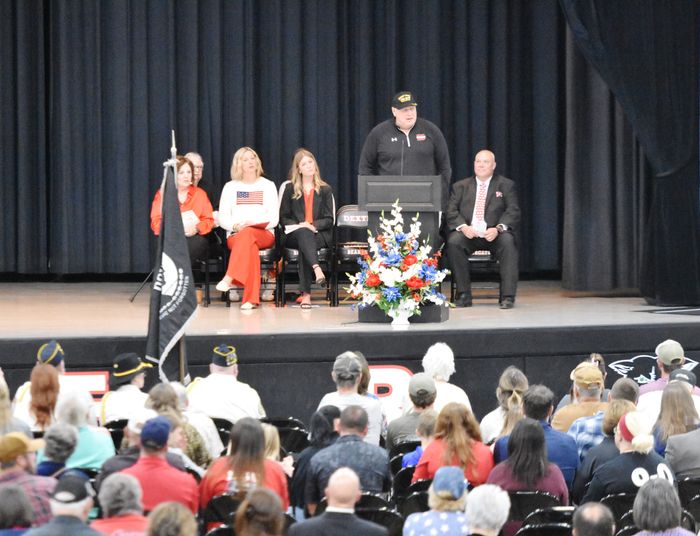 Community honors veterans at Bearcat Event Center with special present...