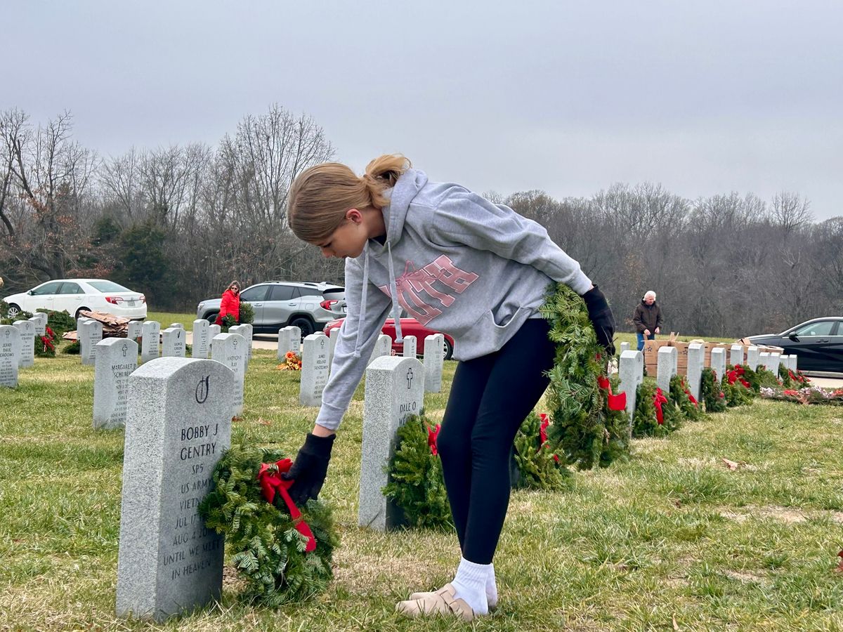 ‘Remember, honor, teach’ comes to life as children lay wreaths at Miss...