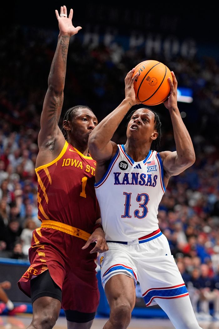 Kansas hands No. 2 Iowa State its 1st loss of the season with dominant...