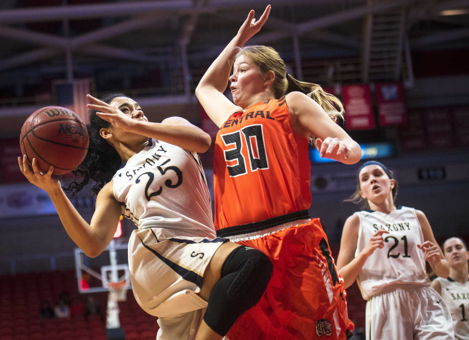 Cape Central vs Saxony Lutheran girls basketball First State Community...