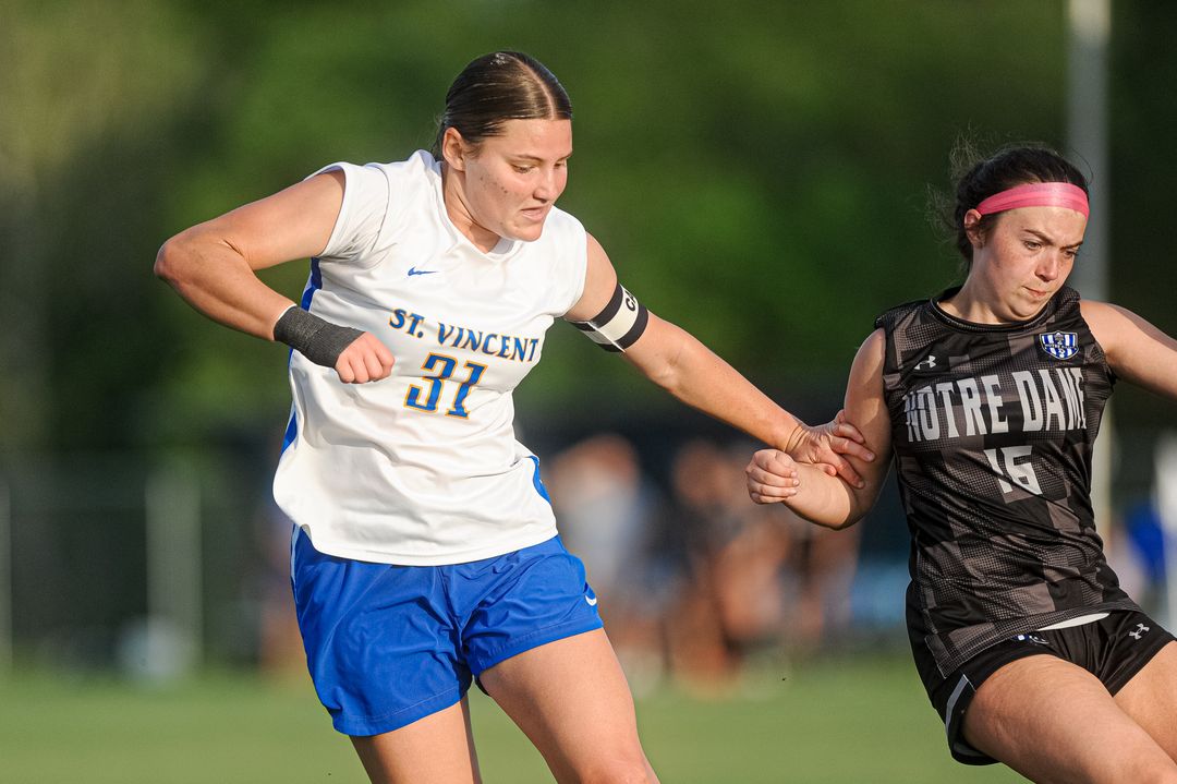 Adams nets three in St. Vincent soccer's rout at Notre Dame