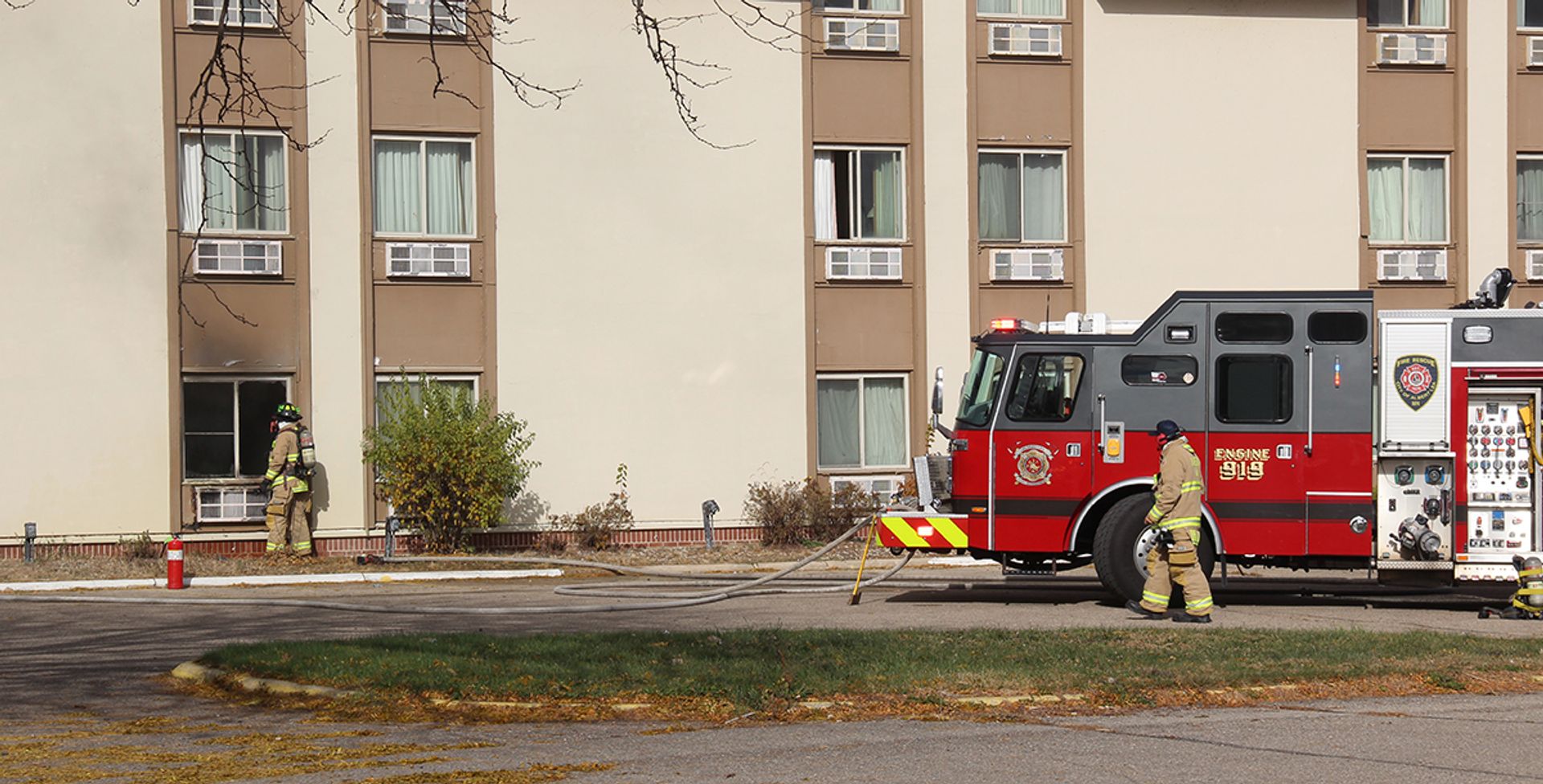 Wall heating unit starts fire at Ramada