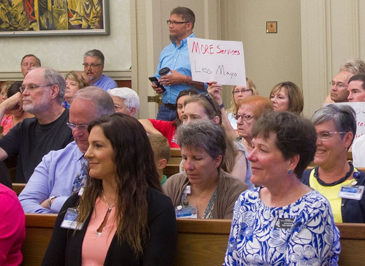 'We need health care here, and we need it now'