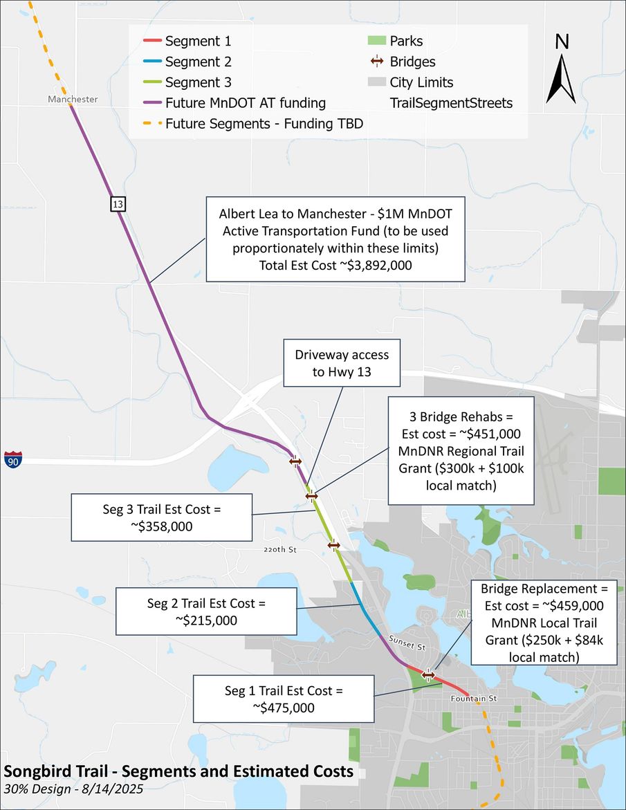 Work on Songbird Trail slated to begin in 2026