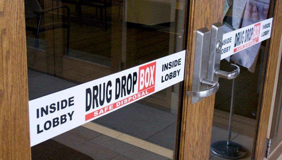 Center unveils drug drop box