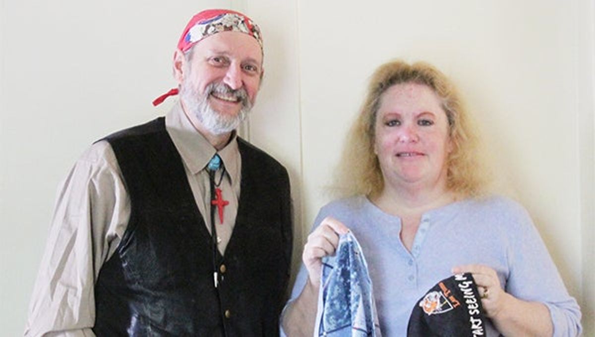 Couple makes do-rags, bandanas for patients, homeless