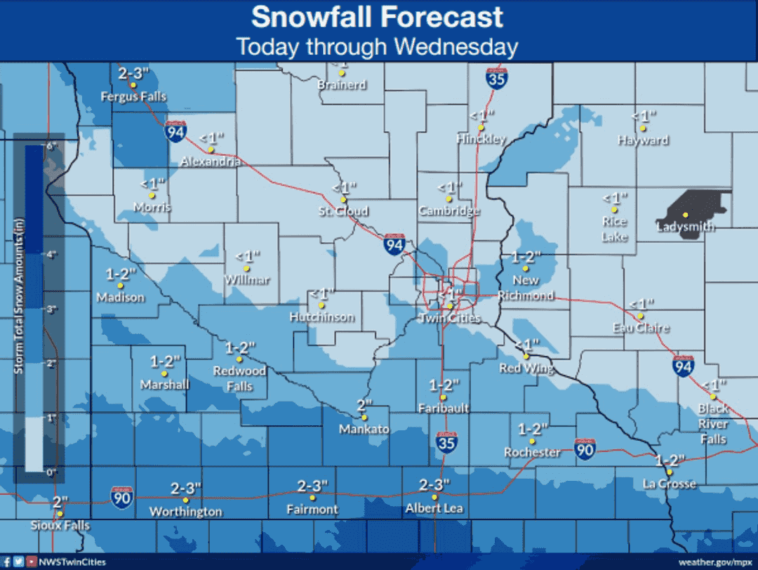 Light snow likely Tuesday and Wednesday; bitter cold to follow