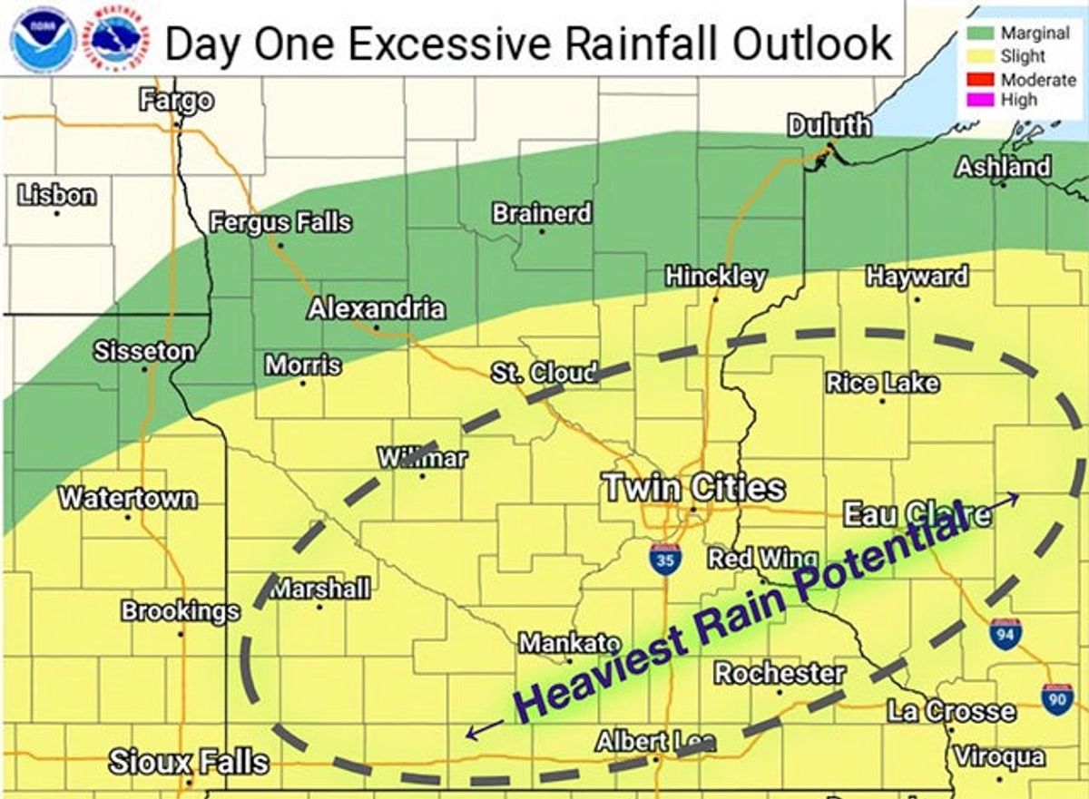 Soaker will bring several inches of rain to Minnesota over coming days