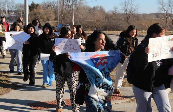 Albert Lea students walk out in protest of ICE in the community