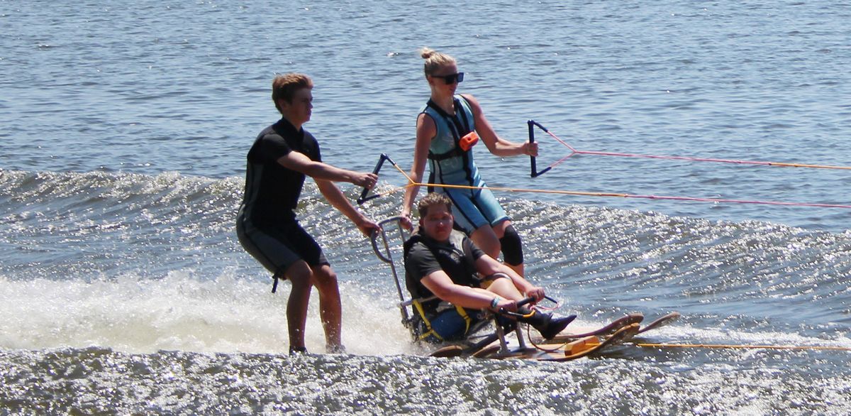 Expanded opportunities Campers take part in adaptive water s...